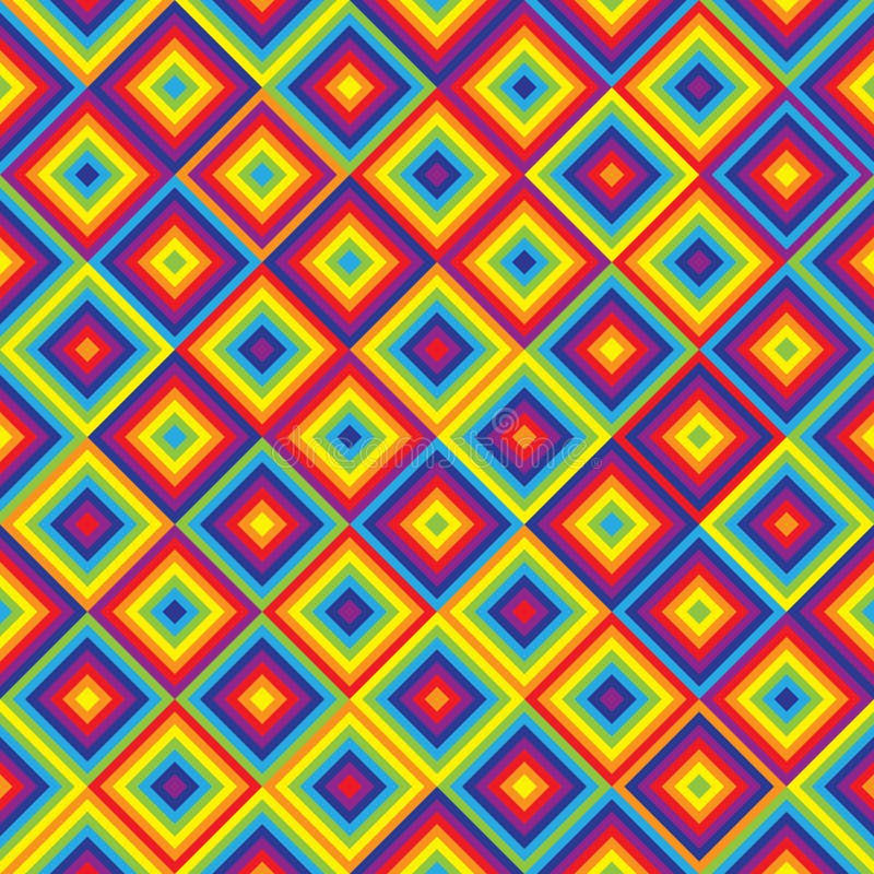 Colorful Square Shape Seamless Design for Pattern and Background Stock ...