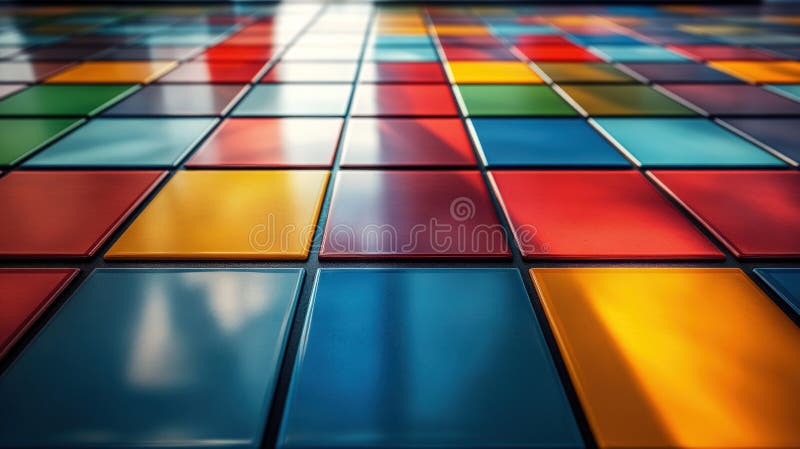 Colorful square tiles stock illustration. Illustration of bright ...