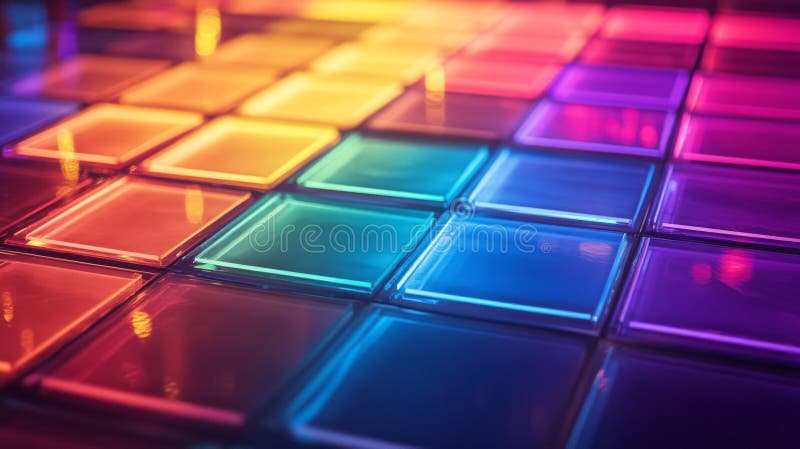 Colorful Square Tiles Abstract Background Stock Illustration ...