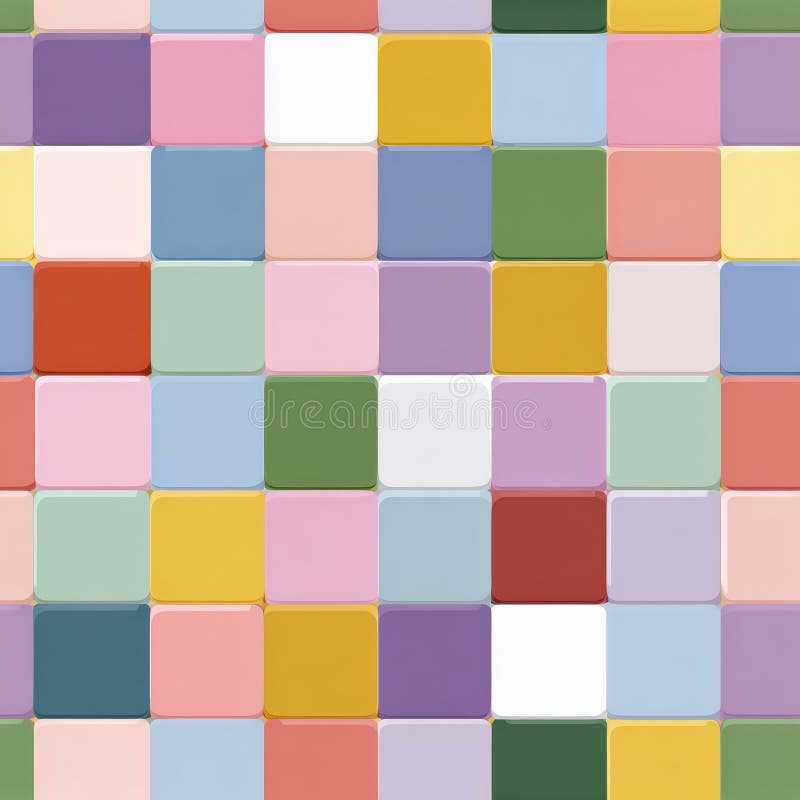 Colorful Square Tiles Arrangement in a Grid Pattern for Design Stock ...