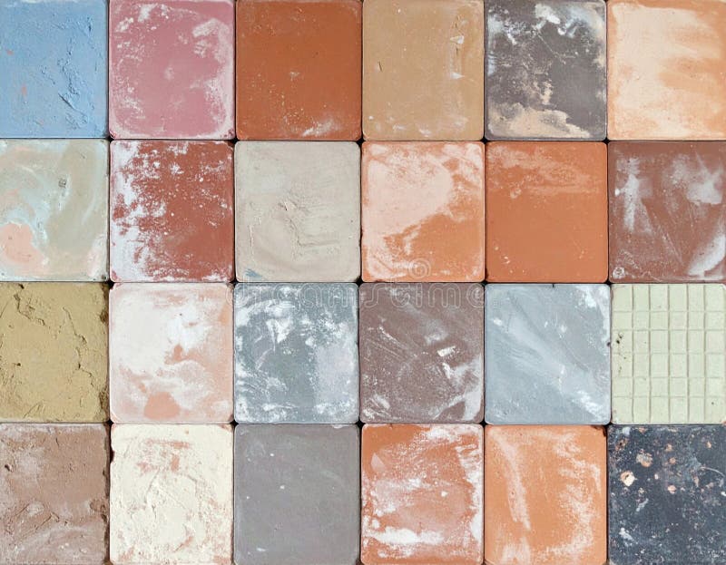 Colorful Square Tiles Texture Background Stock Illustration ...