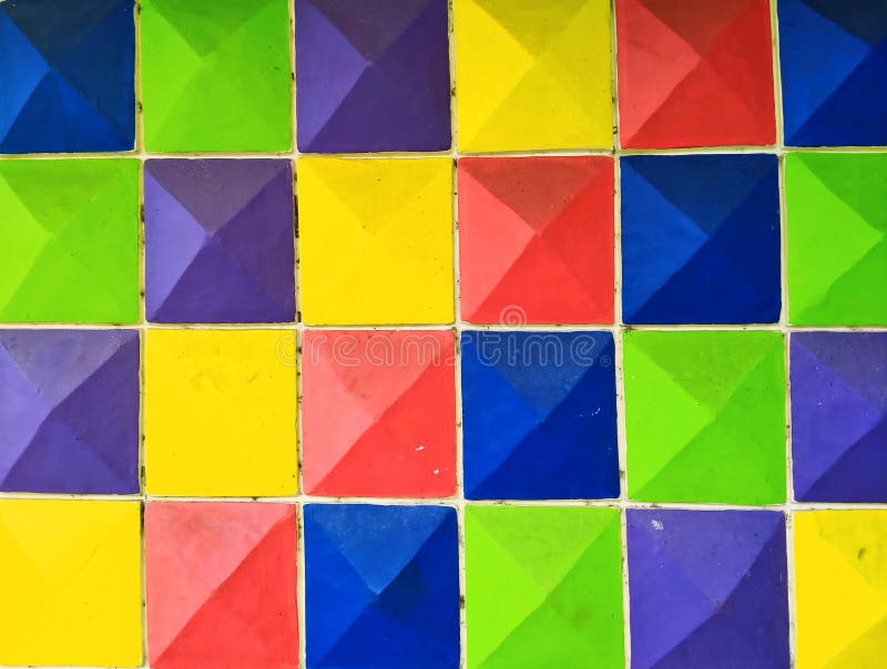 Colorful Square on the Wall Stock Photo - Image of wonderful, cheers ...