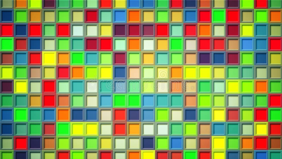 Colorful Squares Abstract Background Stock Illustration - Illustration ...