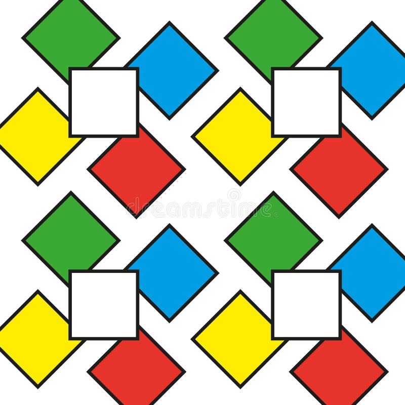 Colorful Squares As Seamless Pattern Stock Illustration - Illustration ...