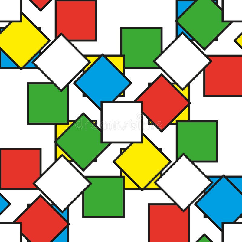 Colorful Squares As Seamless Pattern Stock Illustration - Illustration ...