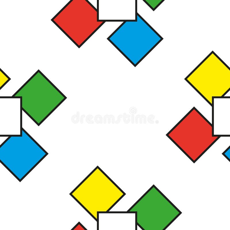 Colorful Squares As Seamless Pattern Stock Illustration - Illustration ...