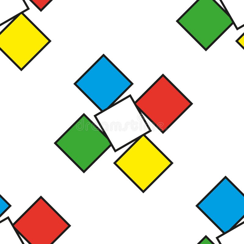 Colorful Squares As Seamless Pattern Stock Illustration - Illustration ...