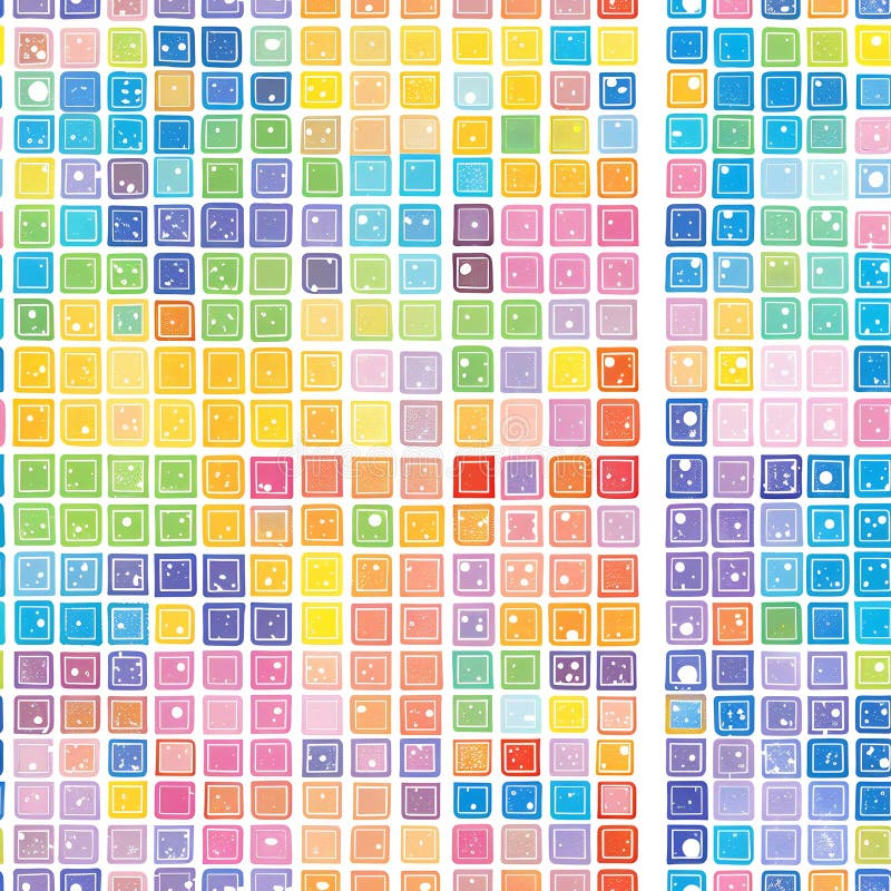 Colorful Squares Form a Vibrant Pattern Stock Illustration ...