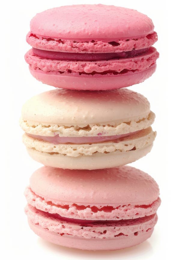 A Colorful Stack of Assorted Macarons, Highlighting Their Smooth ...