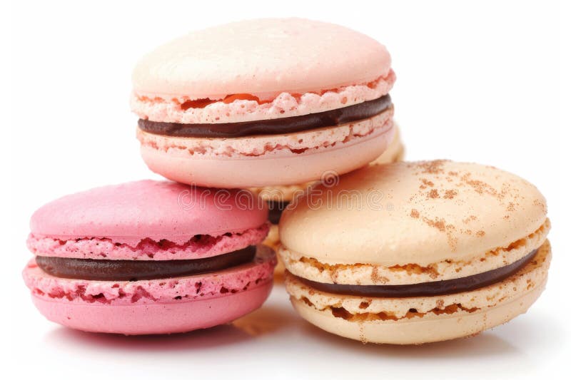 A Colorful Stack of Assorted Macarons, Highlighting Their Smooth ...