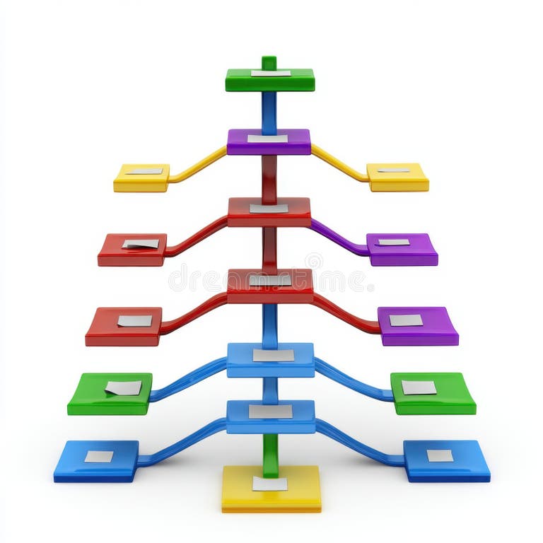 A Colorful Stack of Blocks with a Yellow Block at the Bottom Stock ...