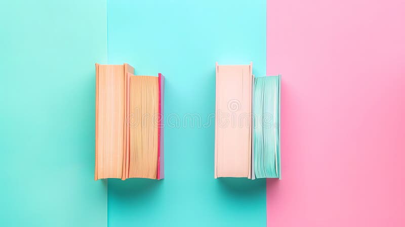 Colorful Stack of Books Arranged Diagonally Background Representing ...
