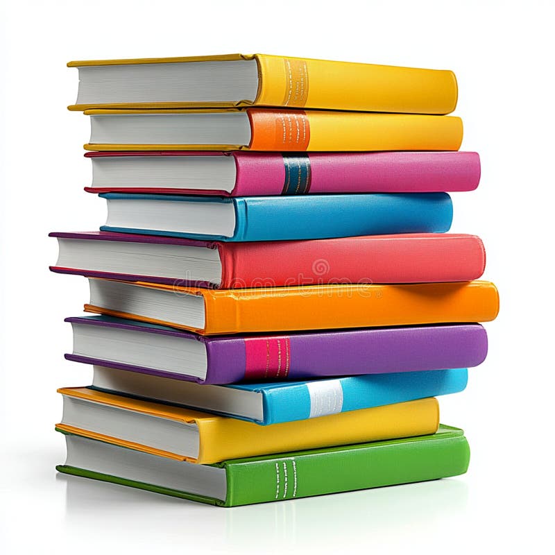 Colorful Stack of Books Education Knowledge Literature Reading Study ...
