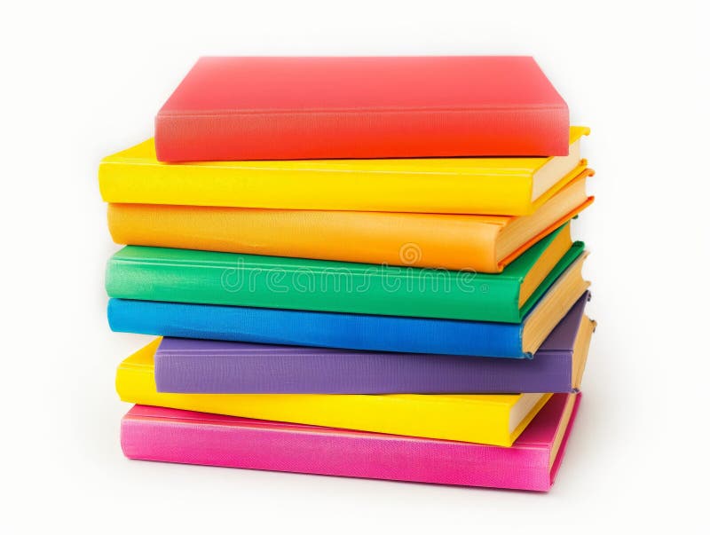 Colorful Books Stack Rainbow Education Reading Learning Diversity Stock ...