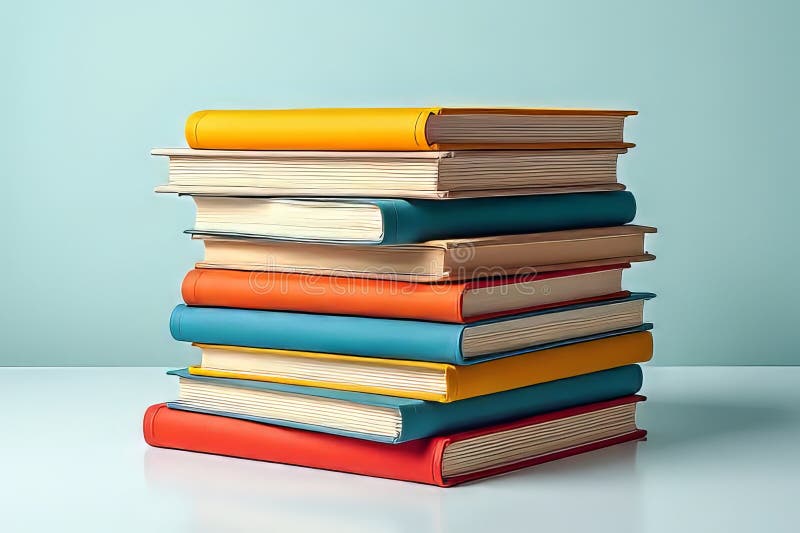 A Colorful Stack of Books a Visual Feast for the Mind Ready To Inspire ...