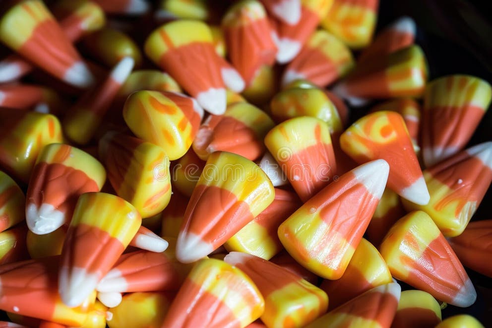 A Colorful Stack of Candy Corn on a Table, Perfect for Parties or ...