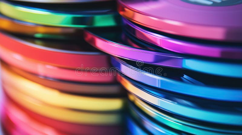 Colorful stack of CD stock photo. Image of datum, blank - 330816040