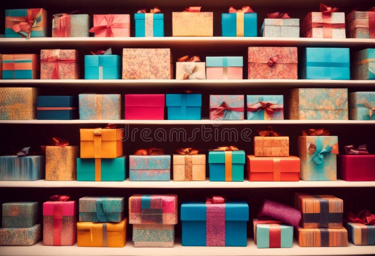 Colorful Stack Colours Arranged Colourful Gift Vibrant Patterned Lf ...