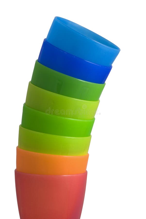 Plastic cups stock photo. Image of color, orange, colours - 9285080