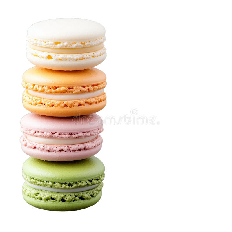 Stack Colorful Macarons Pastel Background Sweet Treat Delight Stock ...