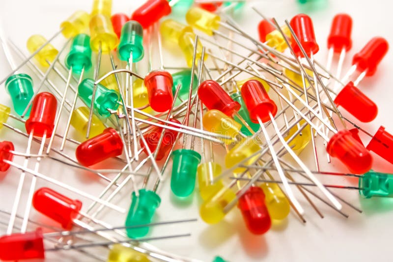 Colorful leds stock image. Image of leds, components - 181290745