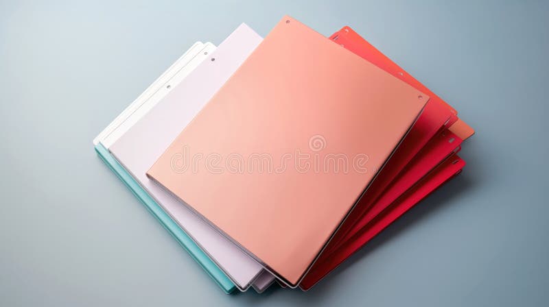 Colorful Stack of Notebooks on Light Background Stock Illustration ...
