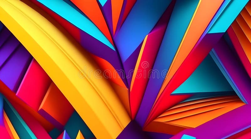 A Colorful Stack of Paper that Has Many Colors on it Stock Illustration ...