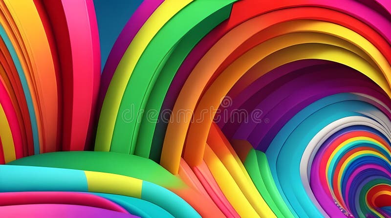 A Colorful Stack of Paper that Has Many Colors on it Stock Illustration ...