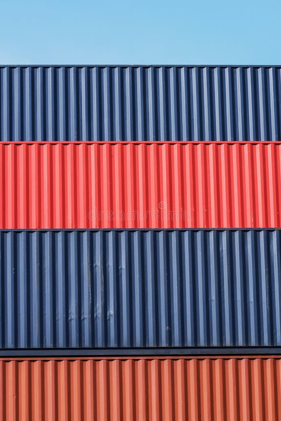 Colorful Stack Pattern of Cargo Shipping Containers Stock Photo - Image ...