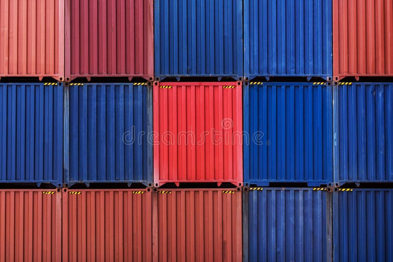 Colorful Stack Pattern of Cargo Shipping Containers Stock Photo - Image ...