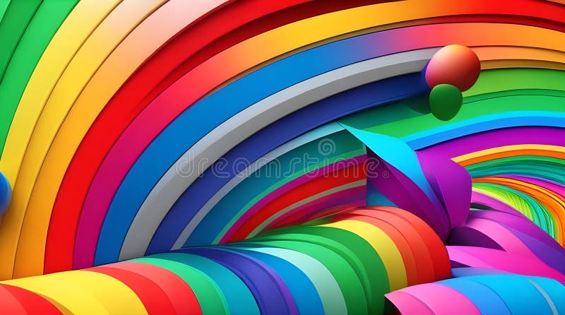 A Colorful Stack of Rainbow Colored Paper that Says Rainbow Stock ...