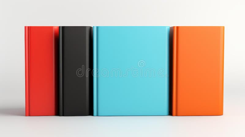 Colorful Stack of Seven Hardcover Books on White Background Stock ...