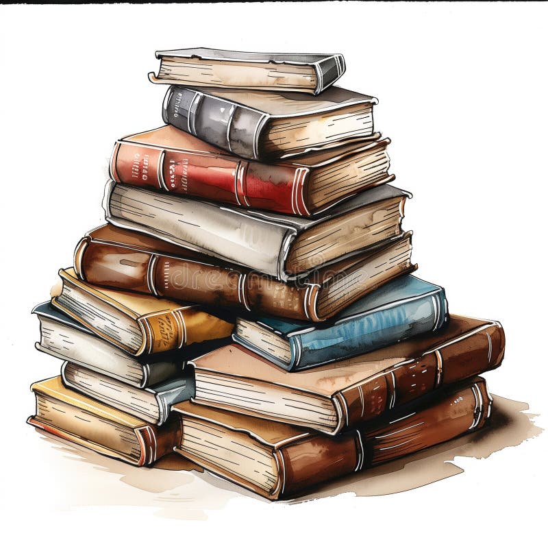 A Colorful Stack of Vintage Books Resting on a Surface with a Bright ...