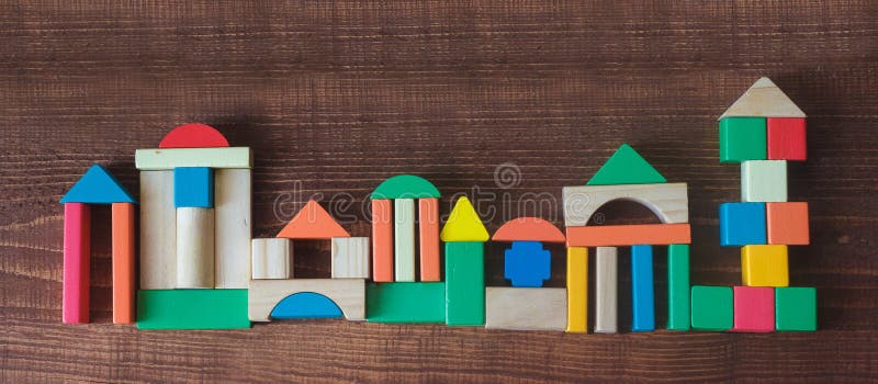 Colorful Stack of Wood Cube Building Blocks Stock Image - Image of home ...