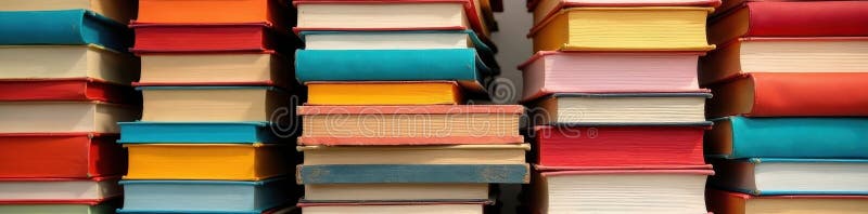 Colorful Stacked Books, Stationery, Repeating Texture , White ...