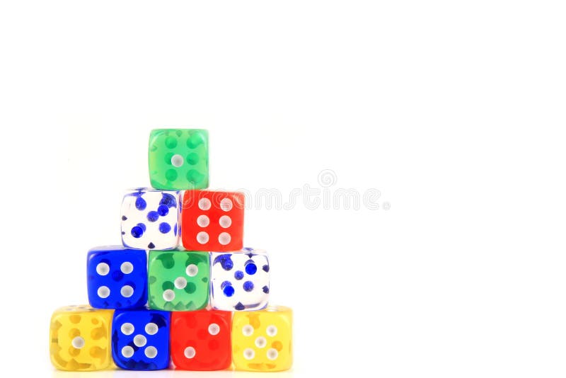 Colorful stacked die stock photo. Image of blue, cube - 3531344