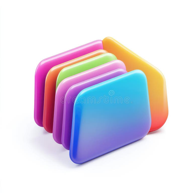Vibrant Colorful Rectangular Shapes Stacked in Modern Design Stock ...