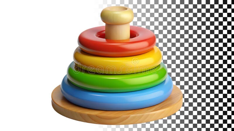 Stacking Rings Toy Colorful Educational Plaything Child Development Png ...