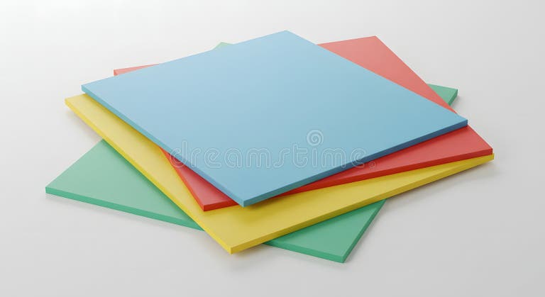 Colorful Stacking Square Overlays Abstract Minimalist Composition Stock ...