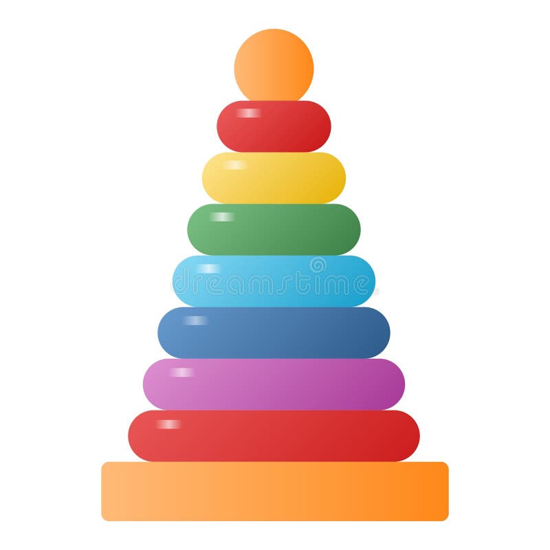 Colorful Stacking Toys for Children Vector Stock Vector - Illustration ...