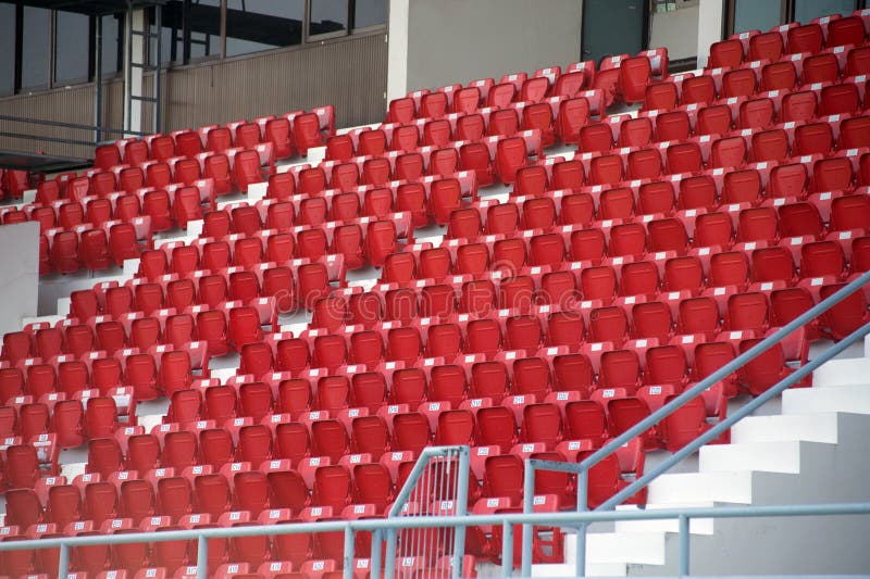 Colorful of Stadium Seats in Background. Stock Photo - Image of ...