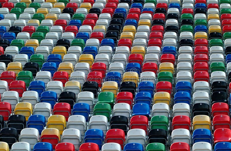 Colorful Seats Forming Pattern Stock Photos - Free & Royalty-Free Stock ...