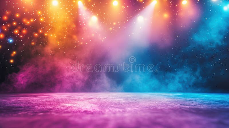 Colorful Stage Background with Gradient Lighting Effects Stock ...