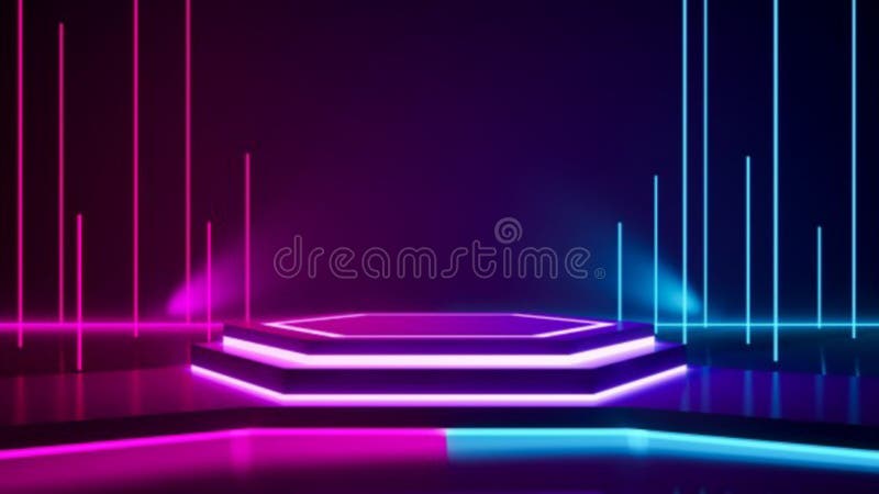 Colorful Stage Background for Party Stock Photo - Image of disco ...