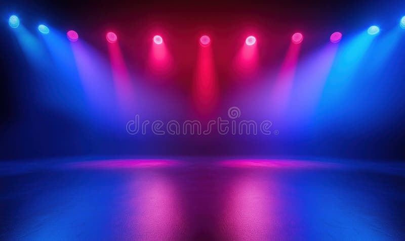 Colorful Stage Lighting with Vibrant Red and Blue Beams Illuminating ...