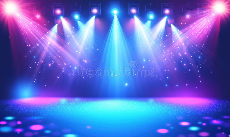 Colorful Stage Lights Illuminating Vibrant Performance Area with ...