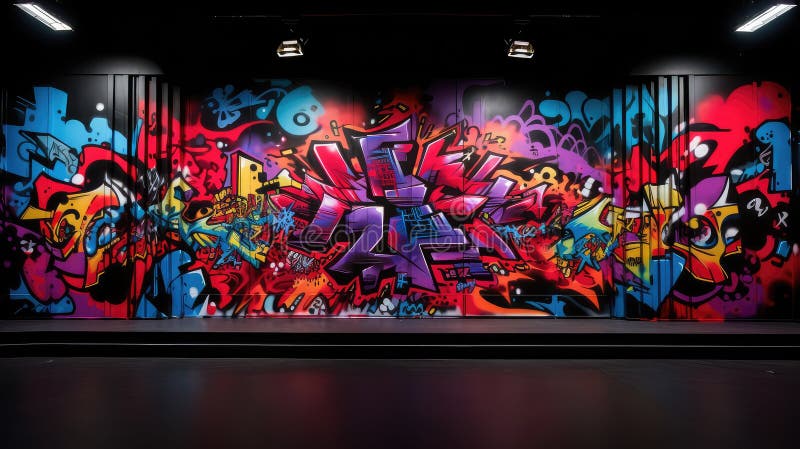 Colorful stage wall stock illustration. Illustration of catching ...