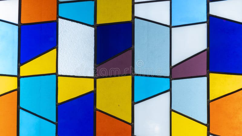 Colorful Stained Glass Background Abstract. Medieval Random Pieces of ...