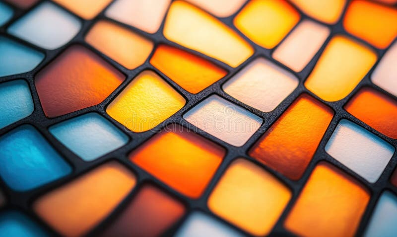 Colorful Stained Glass Texture with Abstract Design Stock Illustration ...