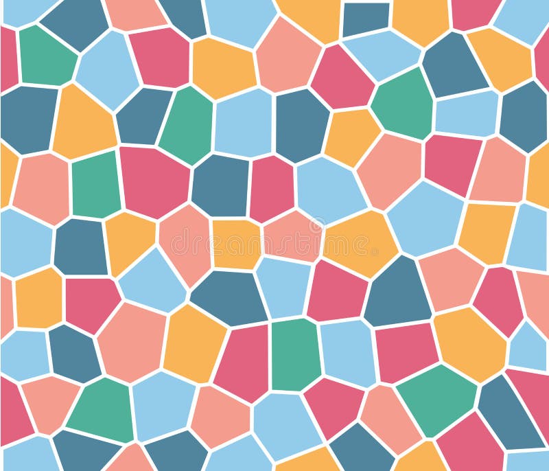 Colorful Stained Glass Tile Vector Seamless Pattern Stock Illustration ...